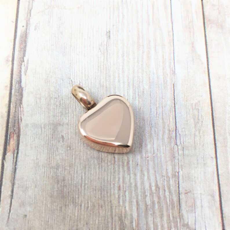 Cremation Urn Charm Tiny Heart Pendant Heart Charm - Etsy