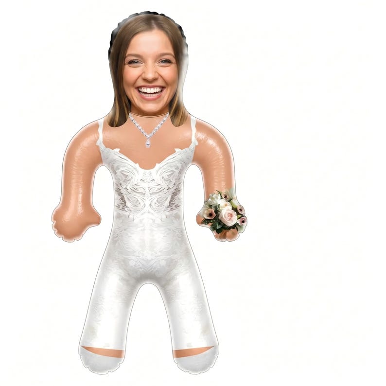 Custom Face Blow up Bride Doll: Bachelorette/stag Party Prop - Etsy