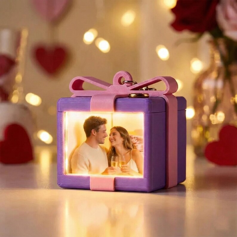 Custom Magic Mirror Photo Light up Box | Personalized Valentine's Day ...