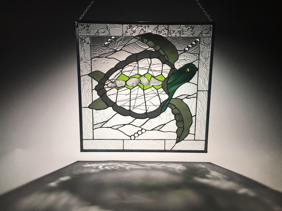 Sea Turtle Stained Glass Window - Etsy