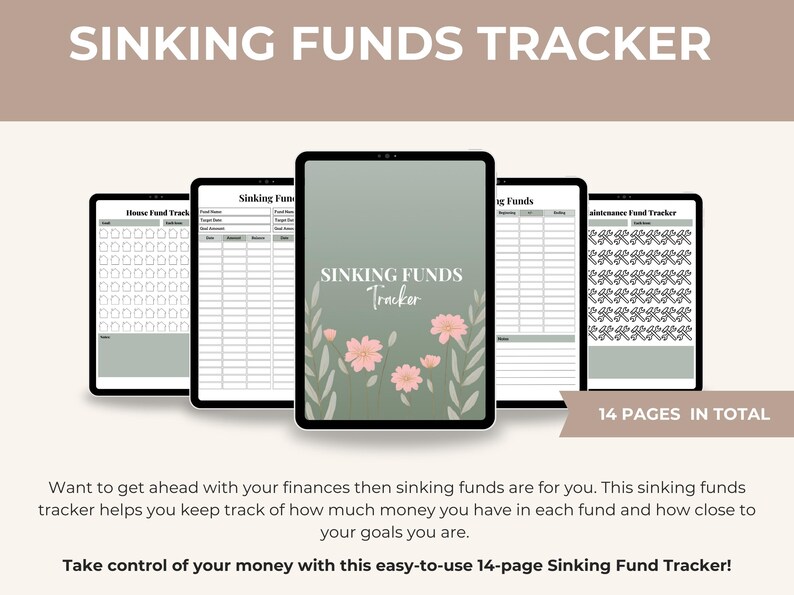 Sinking Fund Tracker | Printable Savings Tracker | Budget Planner PDF ...