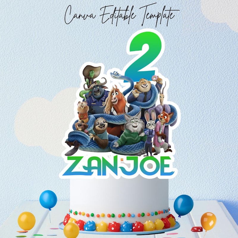 Zootopia 2 Cake Toppers - Etsy