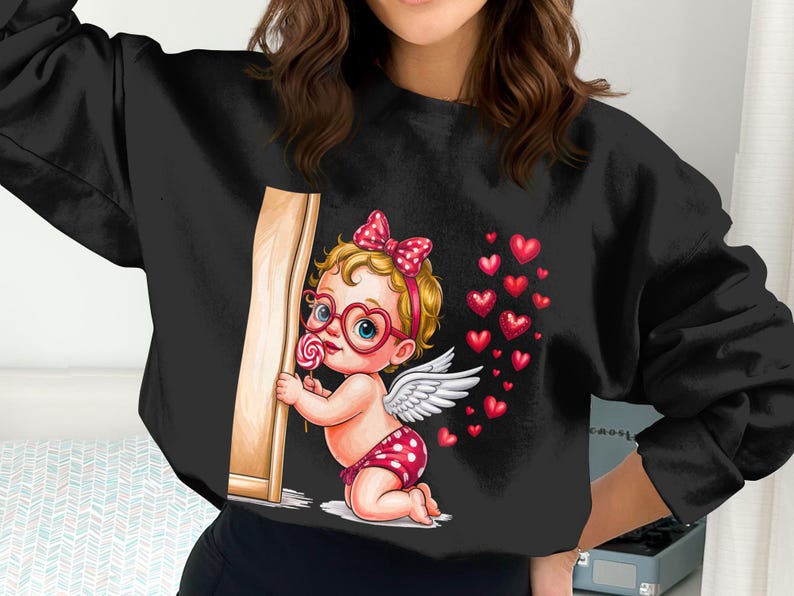 Cupid Coquette Knot PNG, Cupid Retro Vibes Png, Cupid Valentine Png ...