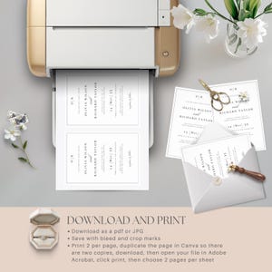Wedding Schedule Cards: Elegant, Minimal, Simple Order of Events ...