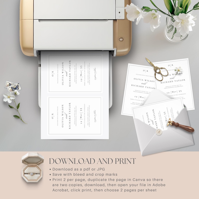 Wedding Schedule Cards: Elegant, Minimal, Simple Order of Events ...