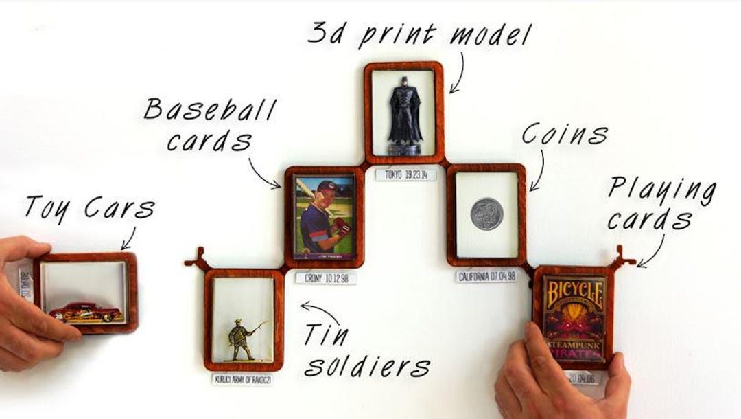 Modular Display Frame for Cards Coins & Collectibles | Wall Mount ...