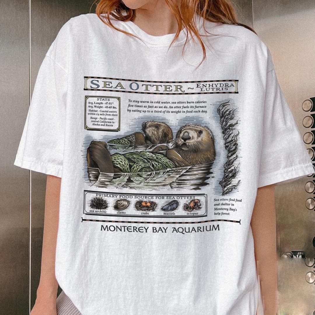 Sea Otter Shirt, Otter Shirt, Monterey Bay Otter Shirt, Vintage Otter ...