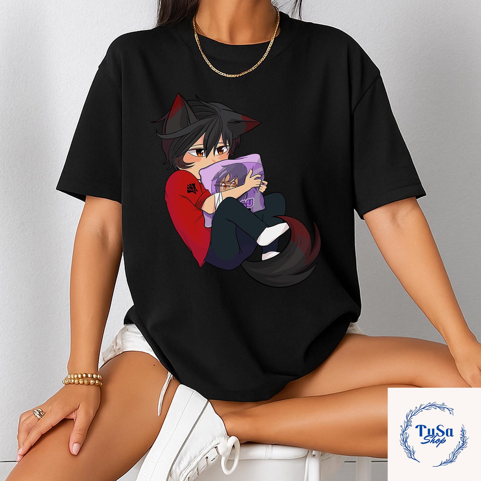 Aaron Lycan With Waifu Aphmau Lycan Shirt, Aphmau T Shirt, Youtuber ...