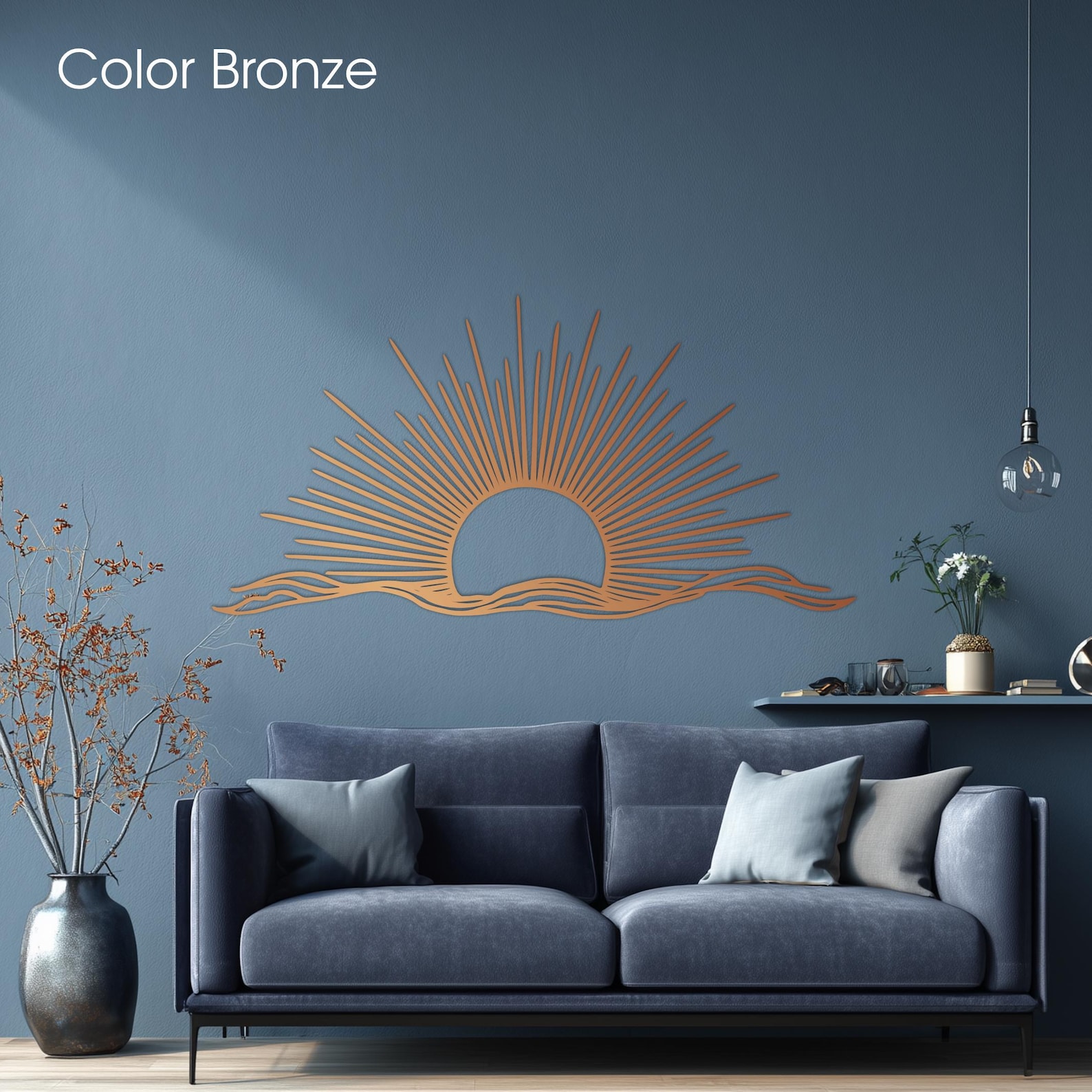 Sun Wall Decor for Living Room | Wooden Sunburst Wall Hanging | Boho ...
