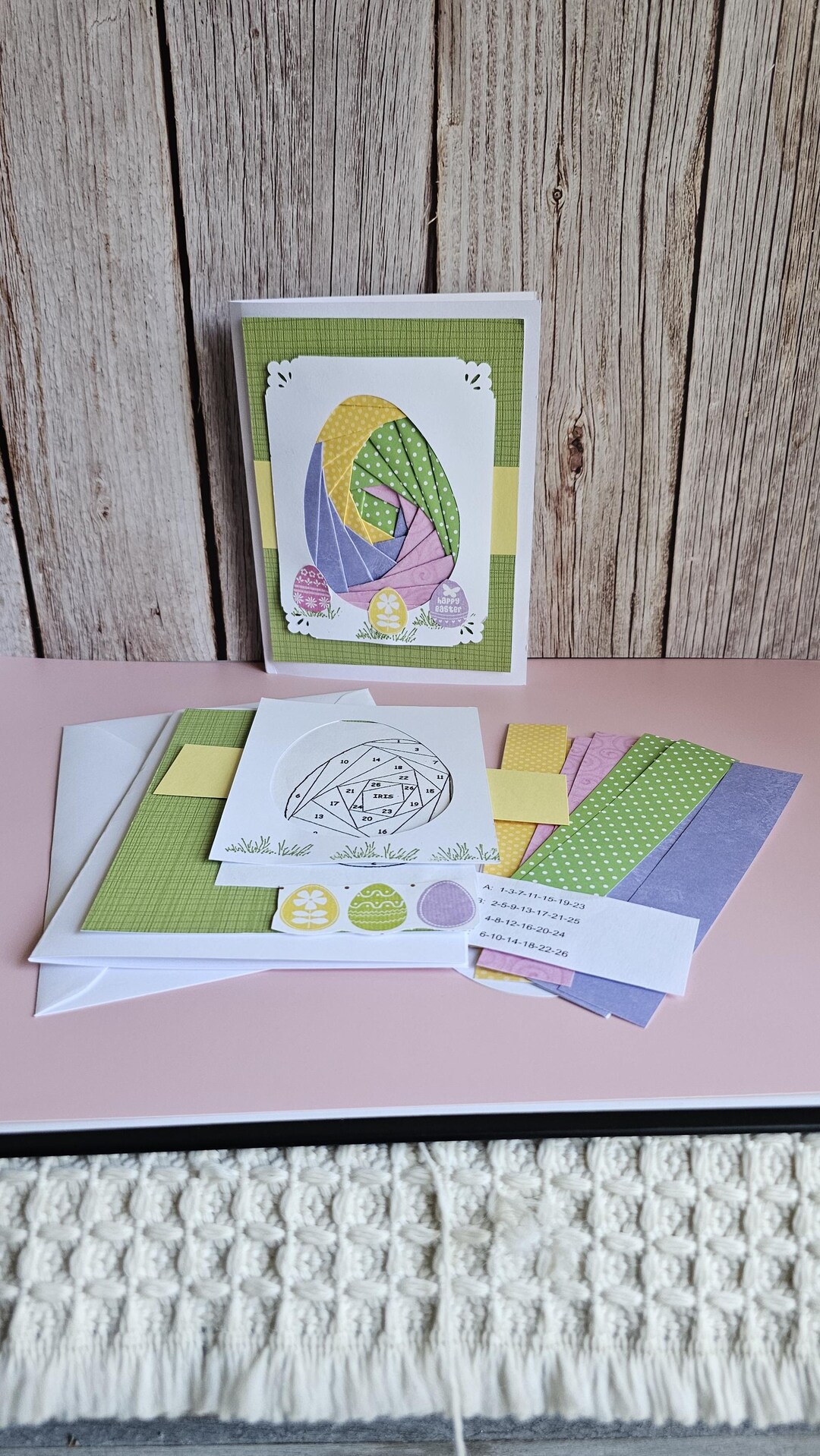 Easter Egg Iris Folding Card Kit | Handmade Paper Craft - Etsy UK