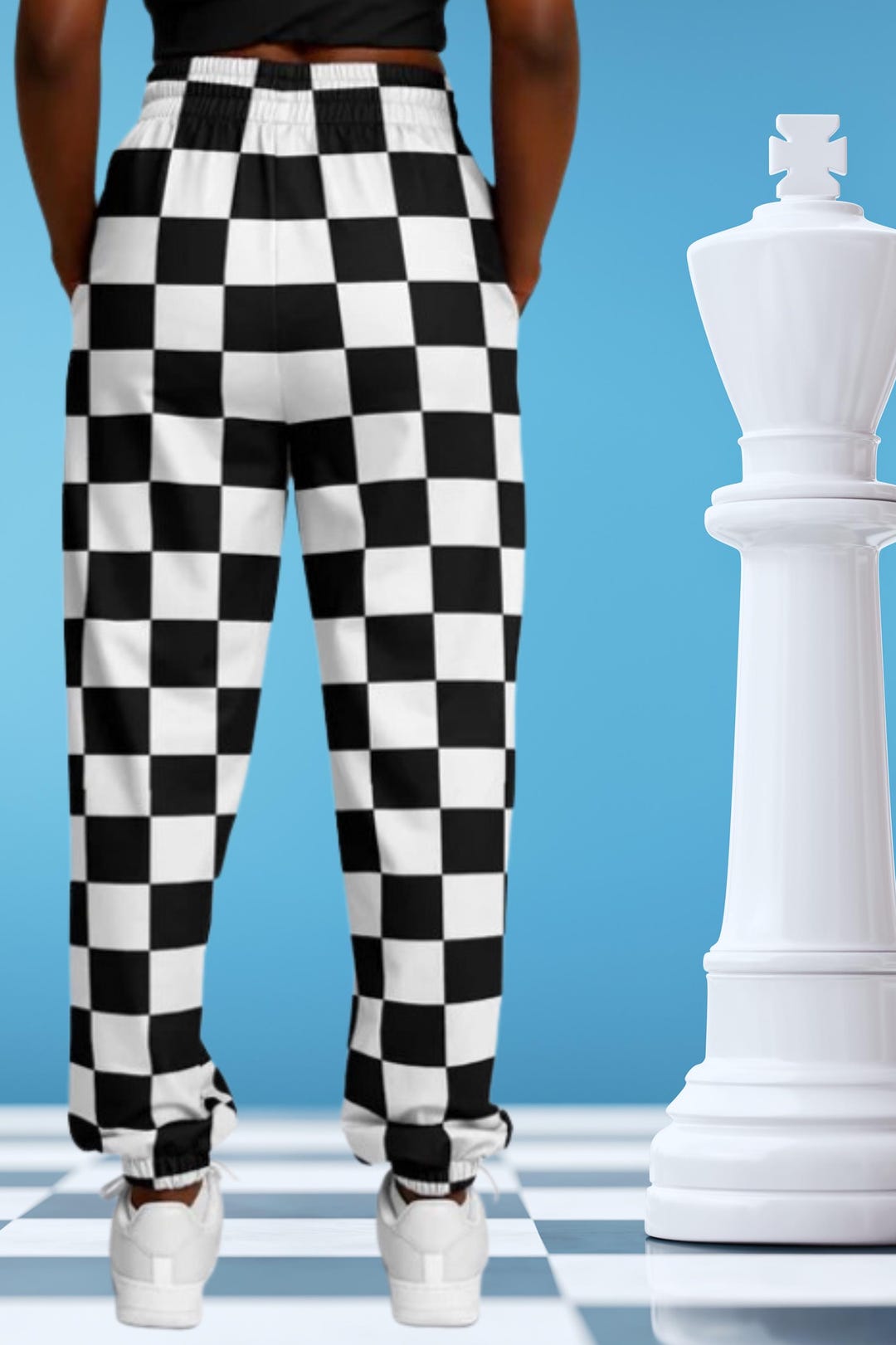 Checkered Track Pants: Quick Dry Windbreaker, Elastic Waist - Etsy