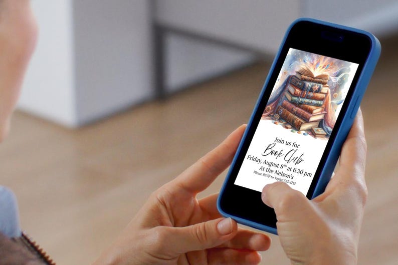 Fantasy Book Club Invitation Template Editable Canva Instant Download ...