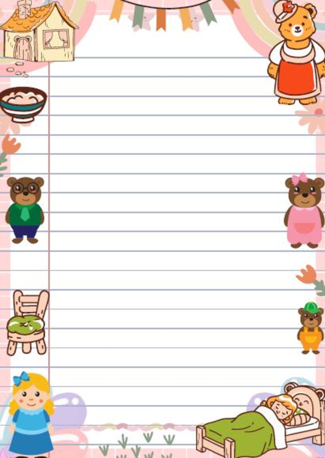 Goldilocks Blank Story Page | Printable Worksheet for Kids | Draw ...