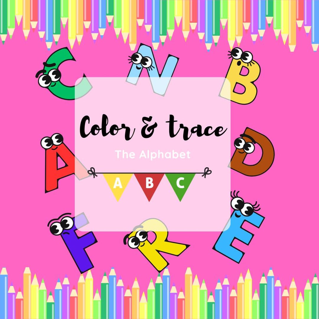 ABC Tracing & Coloring Book / Preschool Learning Activity (digital ...