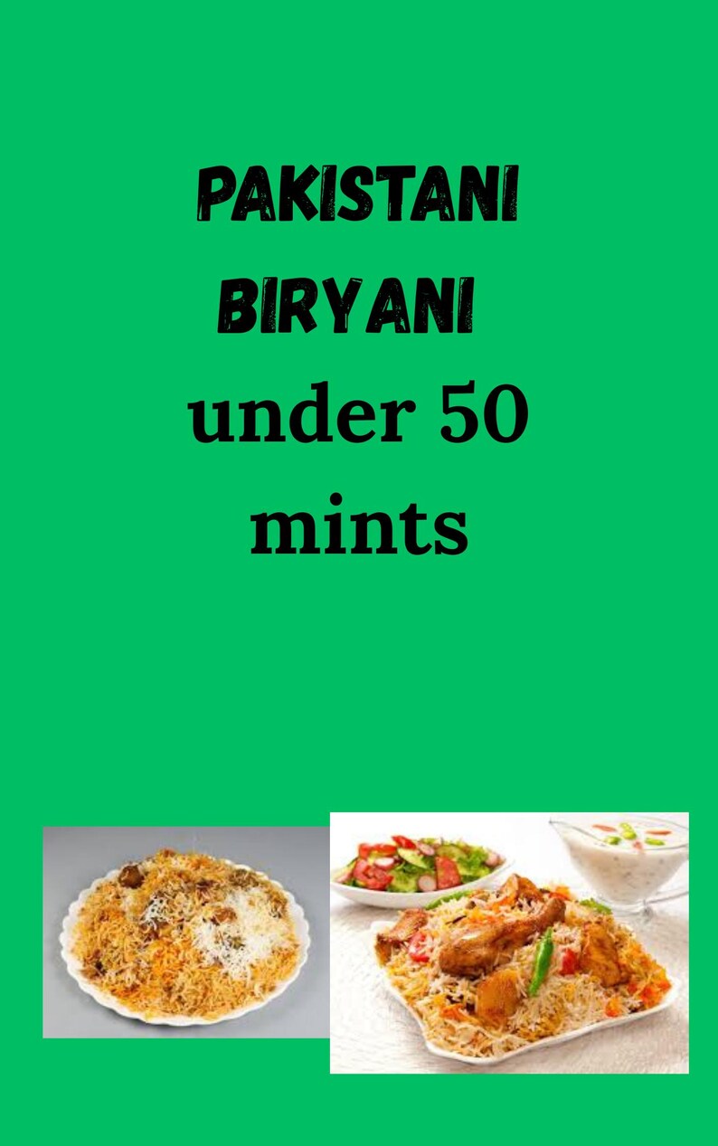 Pakistani Biryani Recipe Printable | Cultural Cuisine PDF Download - Etsy