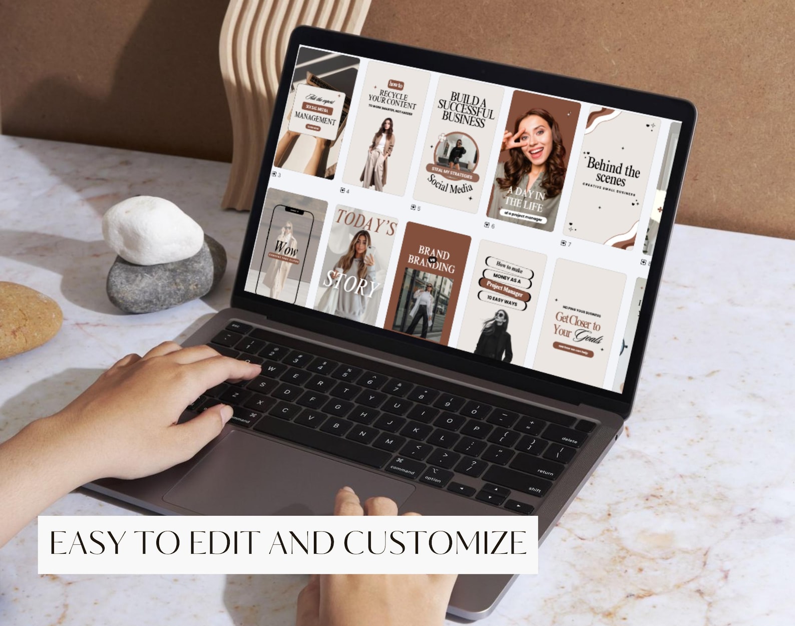 Trendy Brown Aesthetic Viral Reel Covers, Bold Luxury SMM Content ...