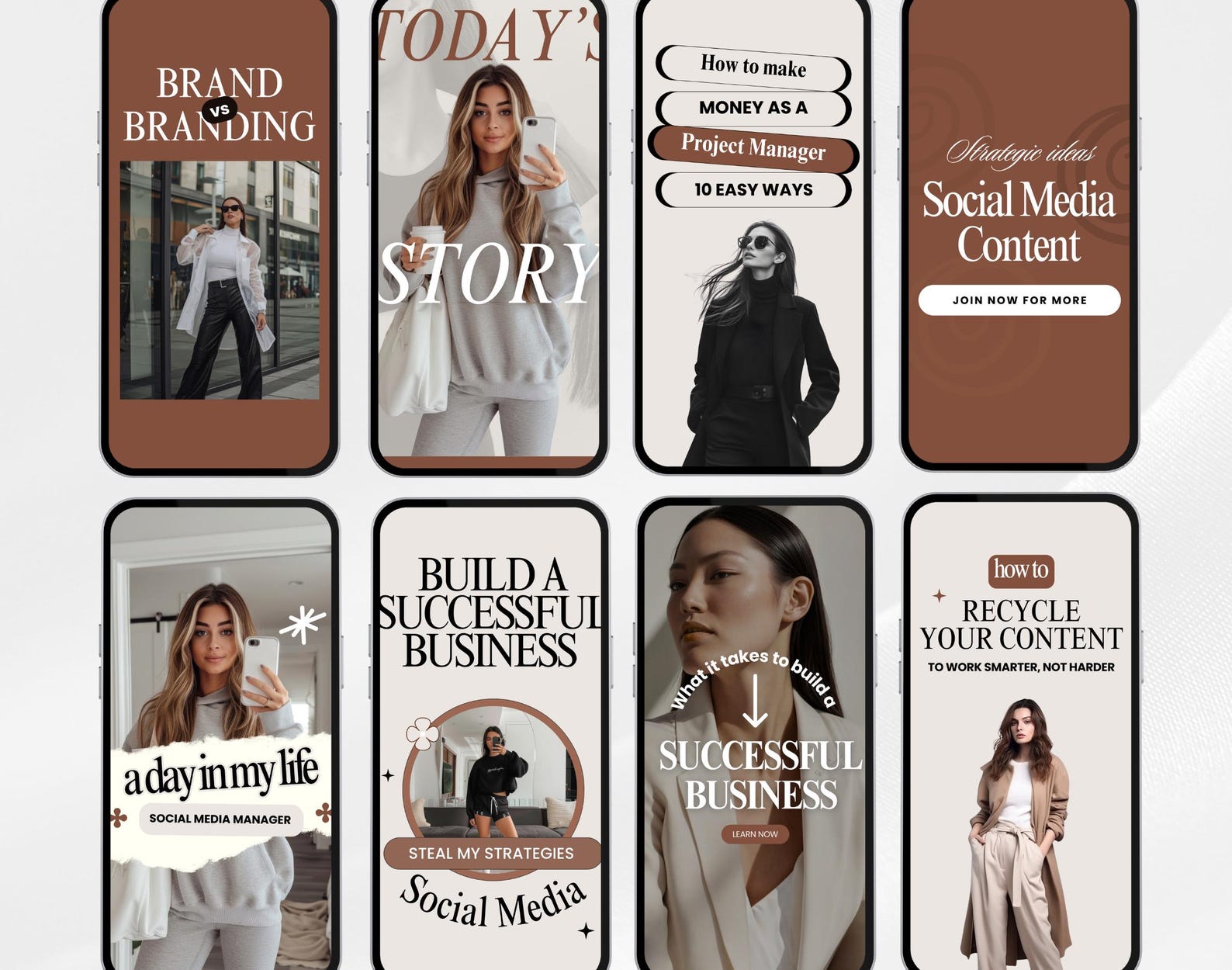 Trendy Brown Aesthetic Viral Reel Covers, Bold Luxury SMM Content ...