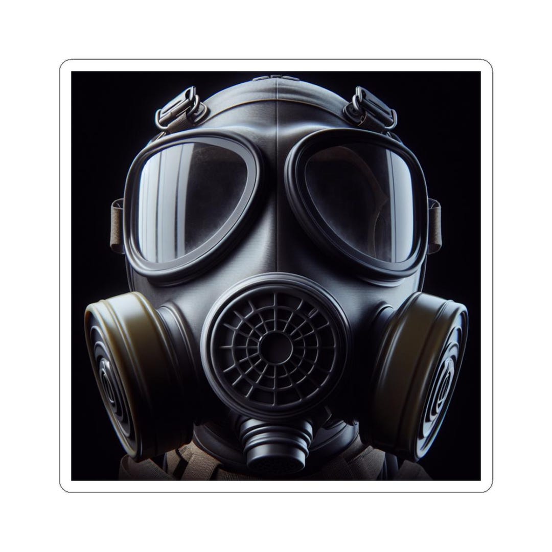 Bold Gas Mask Kiss-cut Stickers | Unique Laptop Decals, Cool Art ...