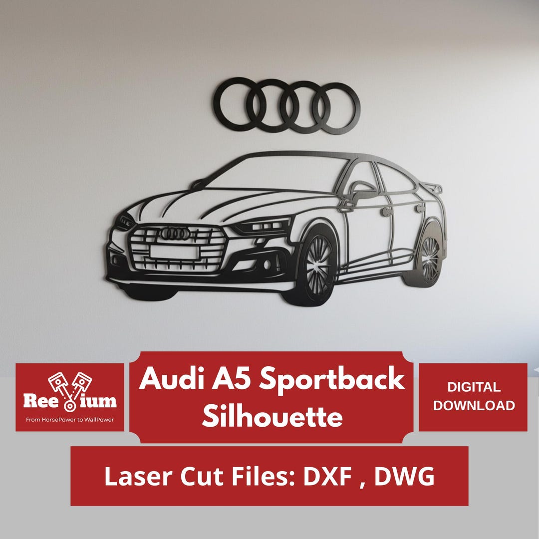 Audi A5 Sportback Silhouette – Laser Cut File (DXF, DWG) - Etsy