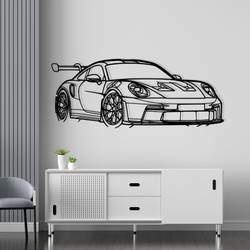 Porsche Silhouette Vector - Etsy