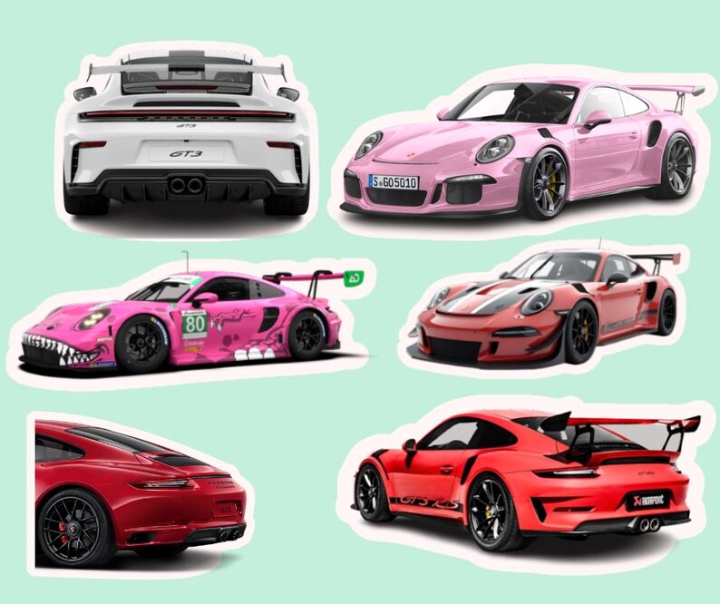 50 Iconic Sports Car Stickers PNG – Silhouette & Graphic Bundle ...