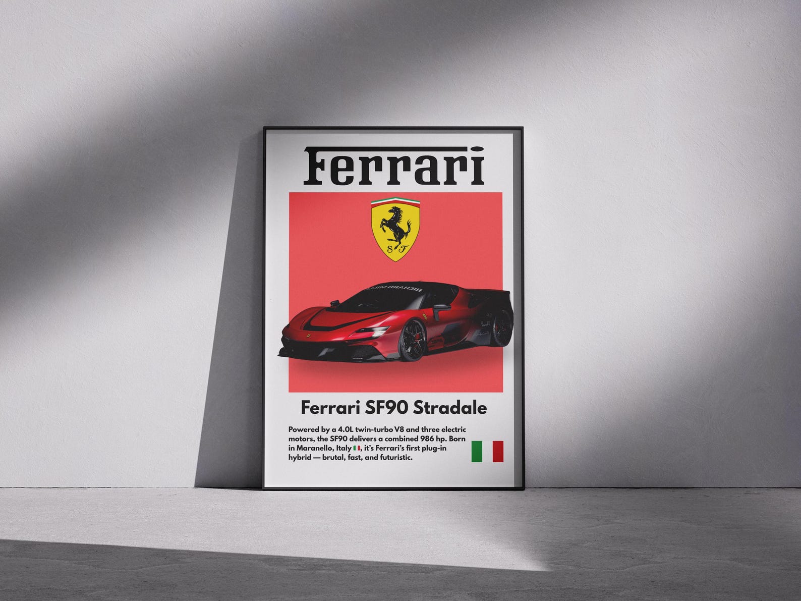 Supercar Poster Set – Exotic Car Wall Art – Sports Car Prints (digital ...