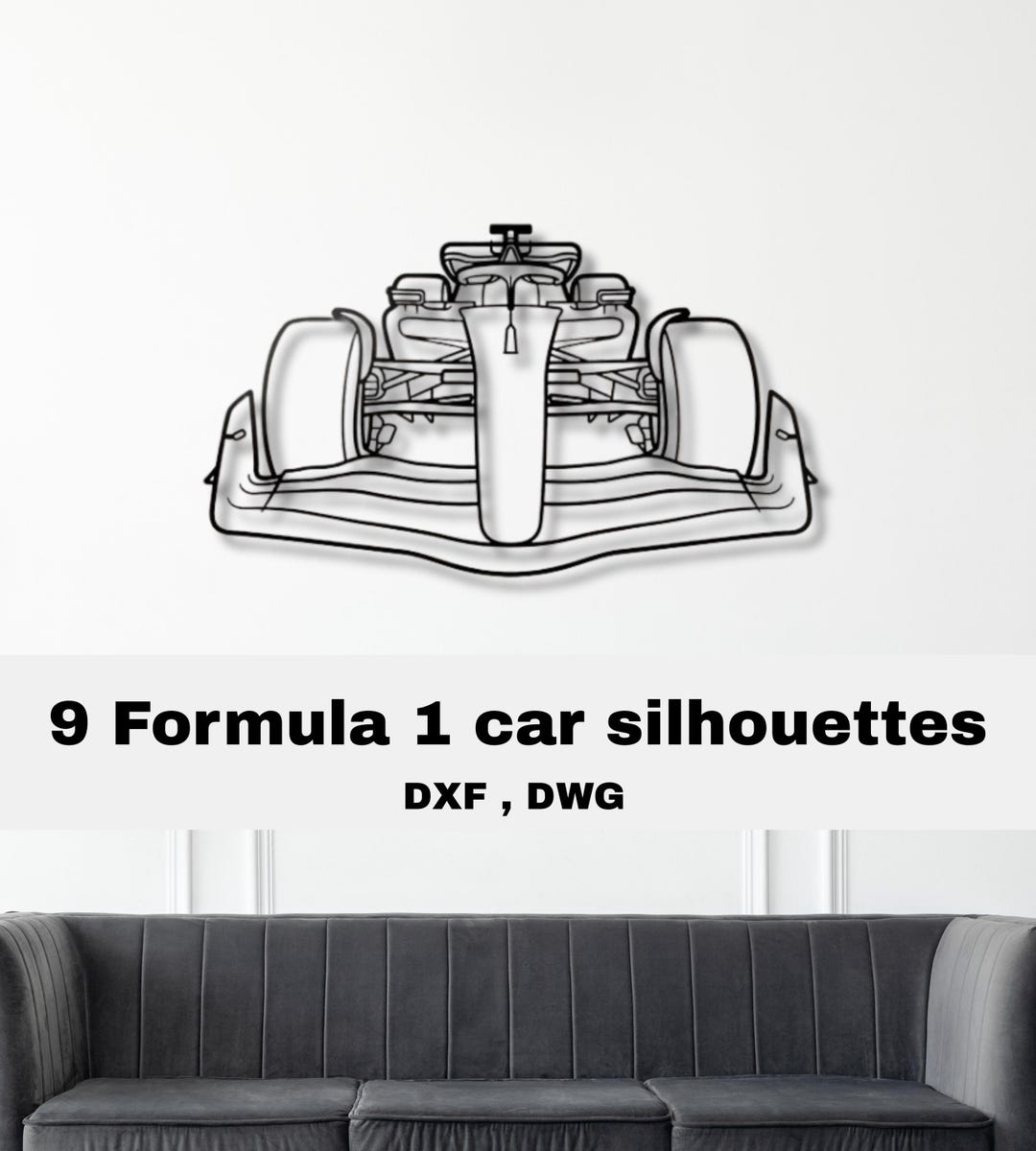 Formula 1 Car Silhouettes DXF DWG Files for CNC and Laser Cutting ...