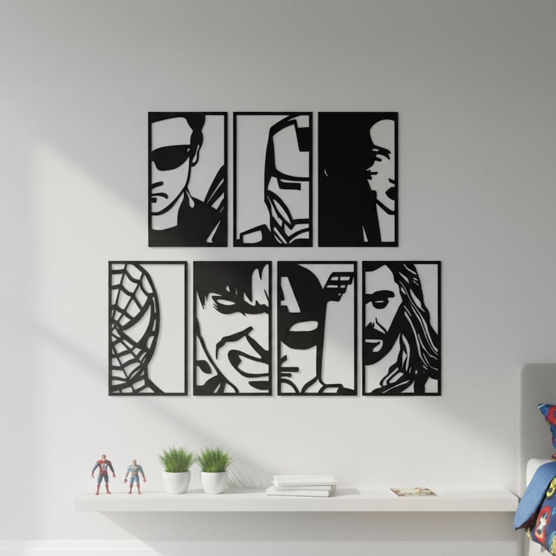 Superheroes Laser Cut Bundle | Marvel & DC Silhouettes | Dxf Dwg Svg ...