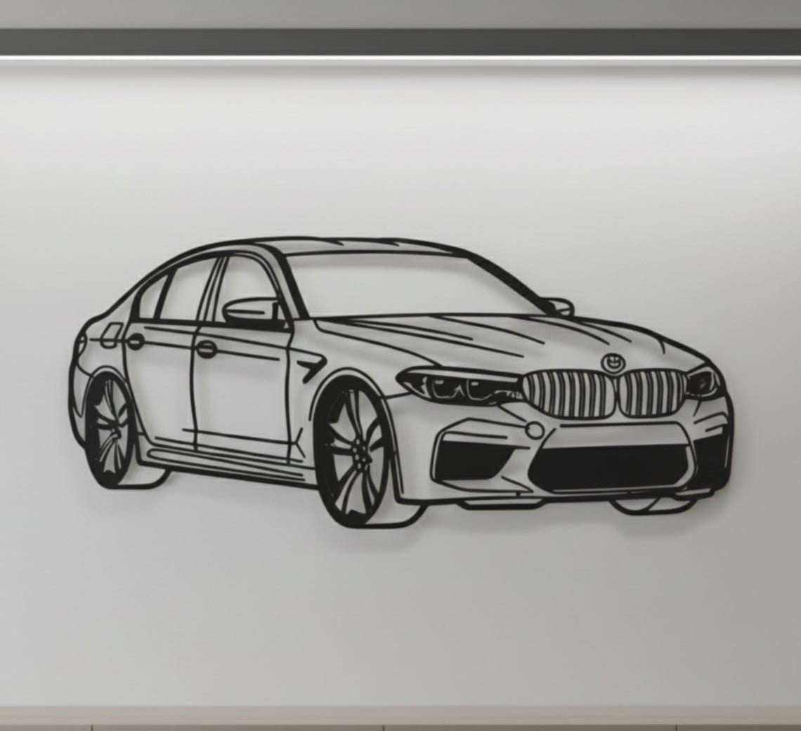 BMW M5 Silhouette | Laser Cut File | Dxf Dwg Svg - Etsy