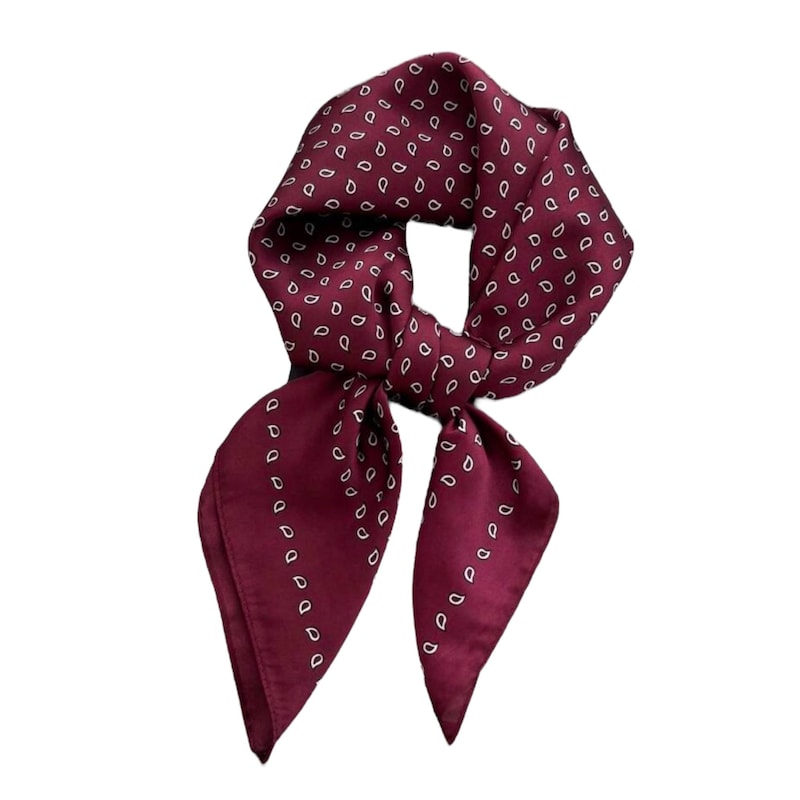 Chanel Red Silk Scarf - Etsy