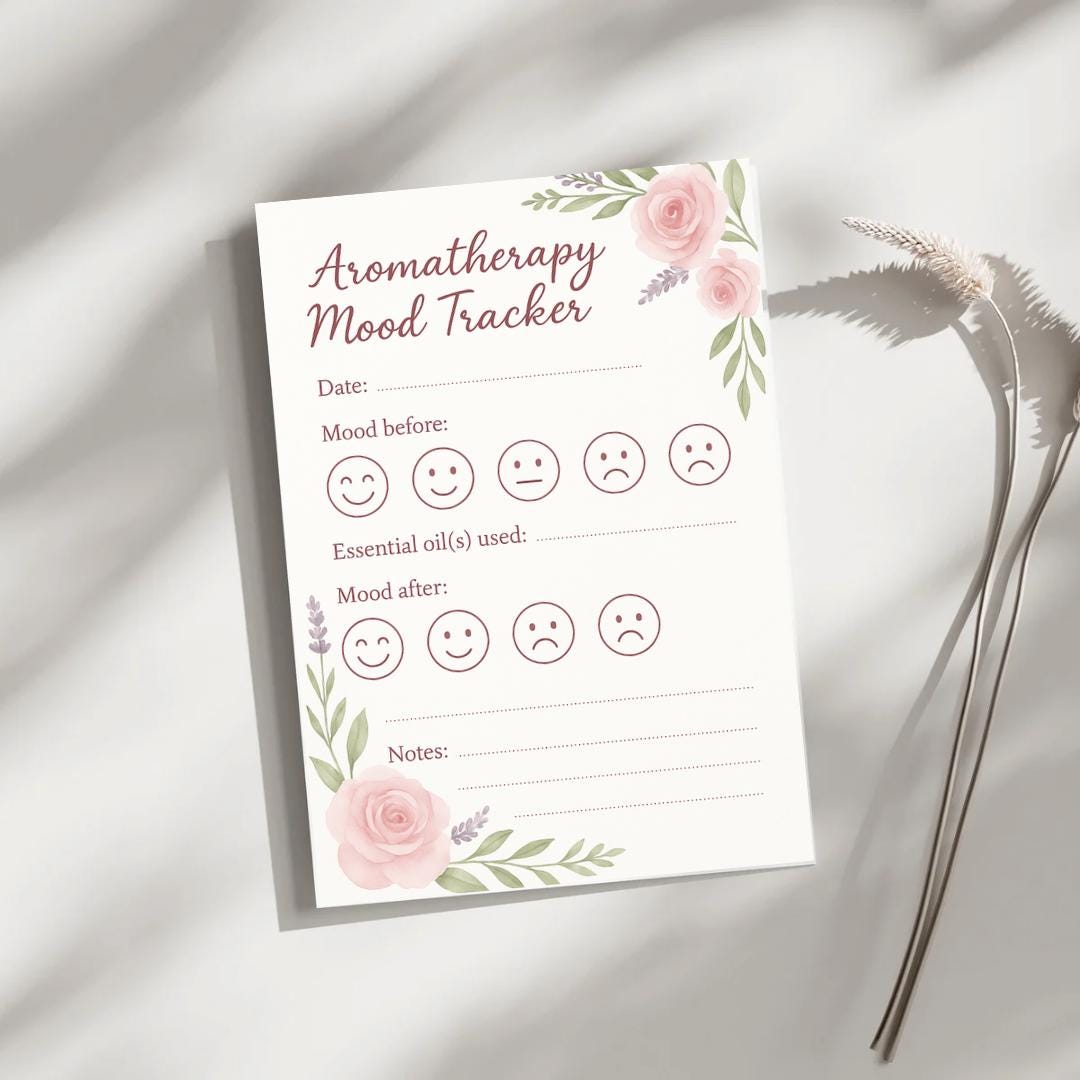 Aromatherapy Mood Tracker Printable – Essential Oil Wellness Journal ...