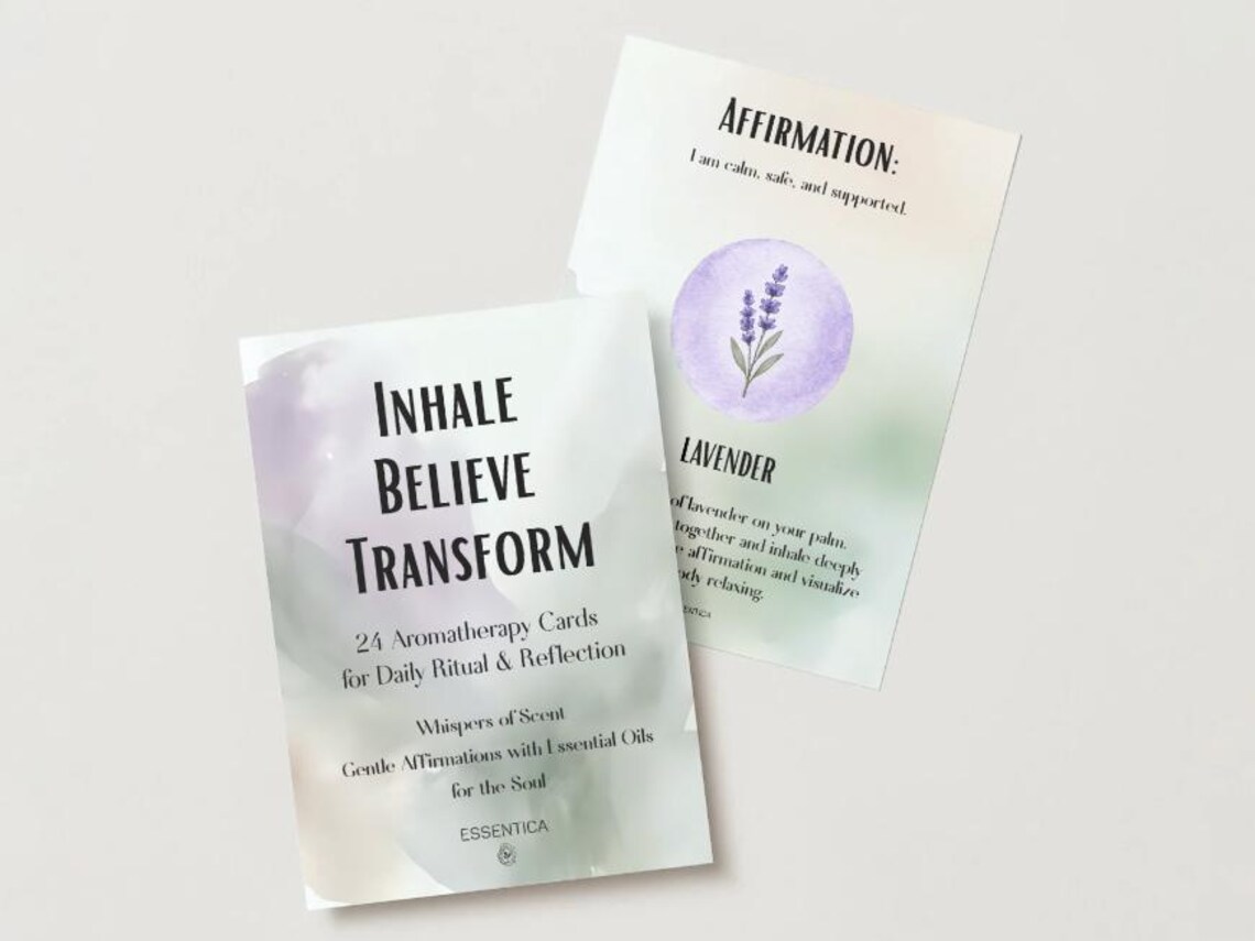 Aromatherapy Affirmation Cards | 24 Printable Deck | Daily Ritual Self ...