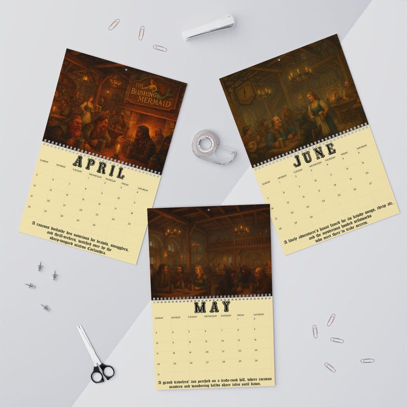 Taverns & Inns of the Forgotten Realms Wall Calendar 2026 | Fantasy DND ...
