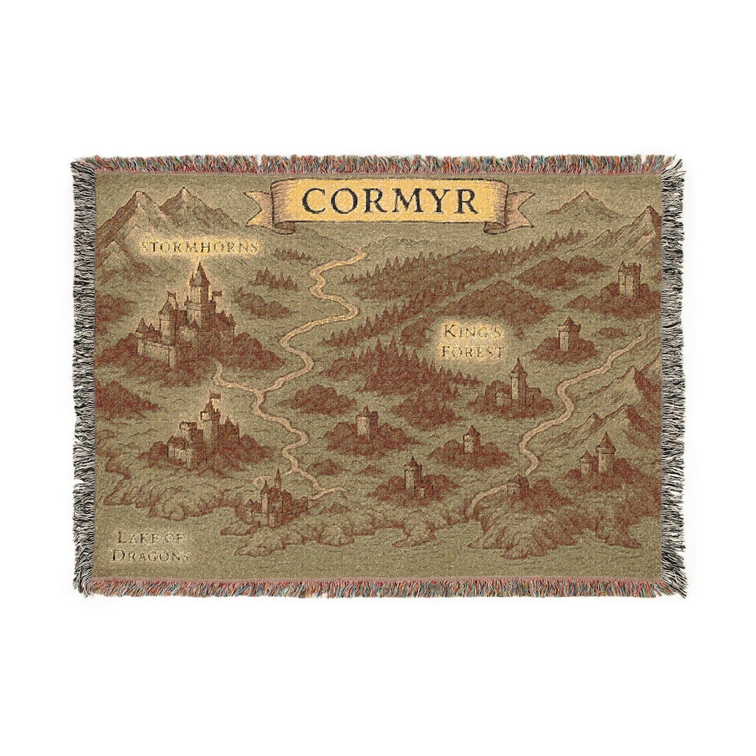 Cormyr Fantasy Map Woven Blanket | D&D Forgotten Realms RPG Map ...
