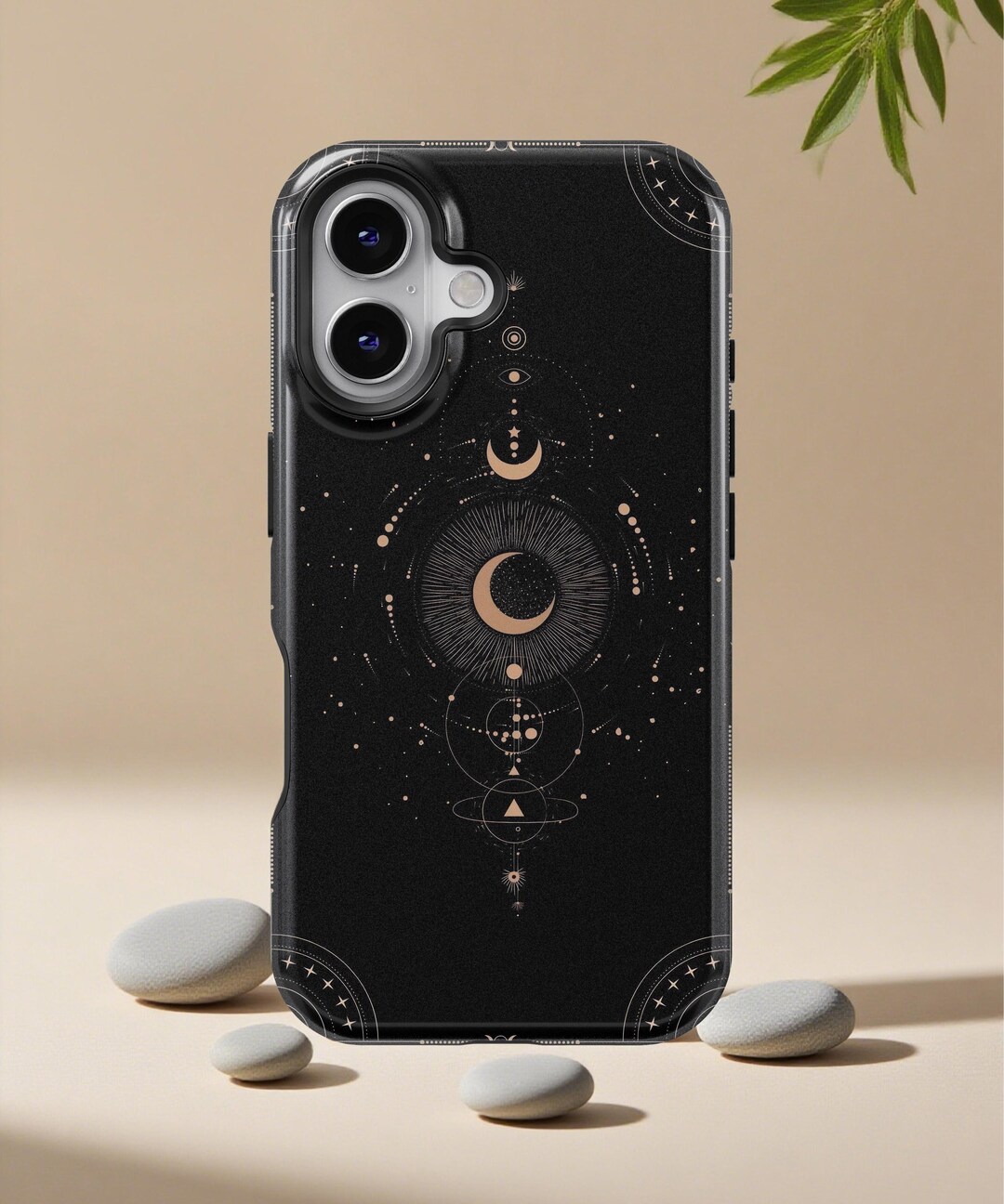 Mystical Moon Phase Tarot Phone Case, Celestial Occult Cover for iPhone ...