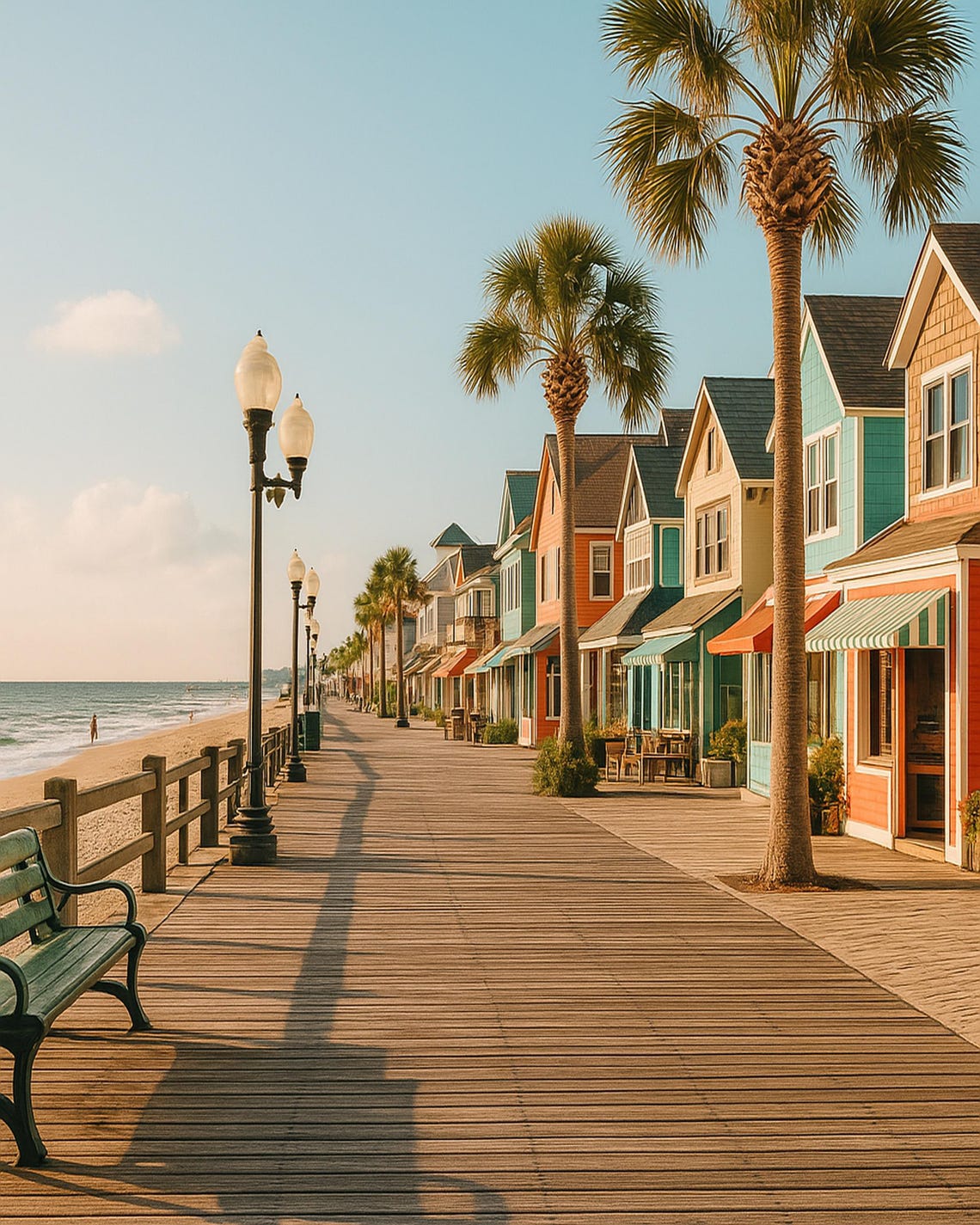 Printable Coastal Boardwalk Wall Art – Seaside Town Photography – Fun ...
