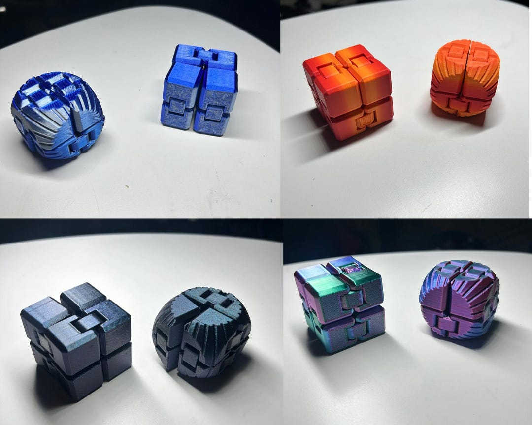3D Printed Infinity Cube|sensory & Stress Relief Toy - Etsy