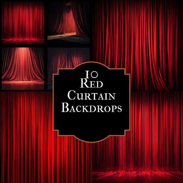 Red Theater Curtains - Etsy