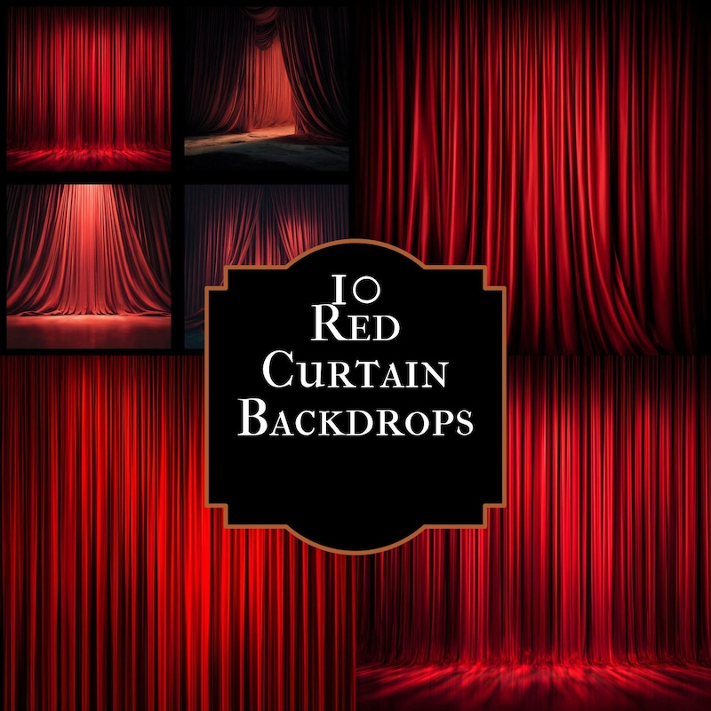 Red Backdrops Curtain - Etsy