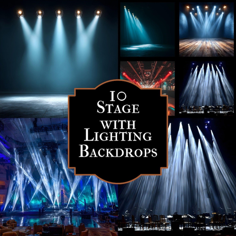 Empty Stage Photography Backdrop, Concert Background, Theater Stage ...