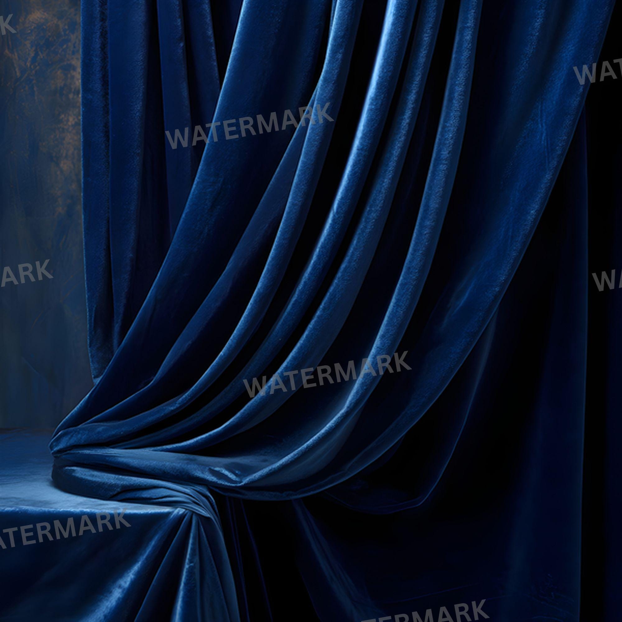 Blue Velvet Photography Backdrop: Elegant Texture, Studio Portrait ...