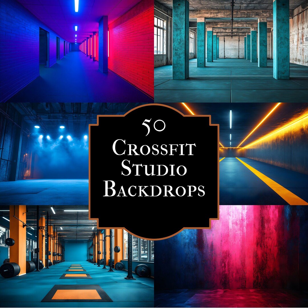 Crossfit Gym Backdrop, Fitness Studio Background, Workout Digital ...