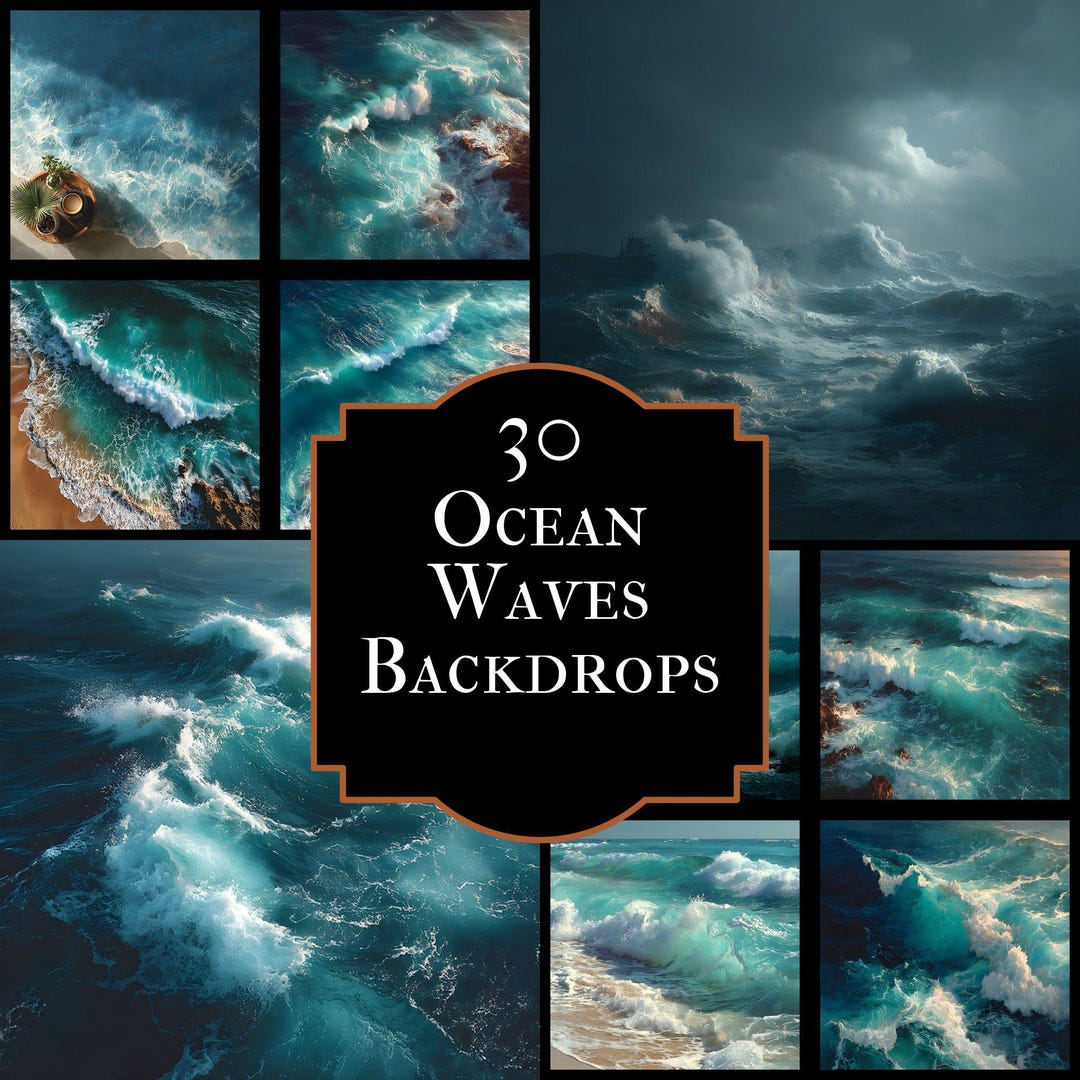 Ocean Photography Backdrop, Ocean Waves Background, Summer Photo Booth ...