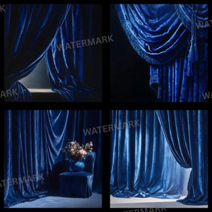 Blue Velvet Photography Backdrop: Elegant Texture, Studio Portrait ...