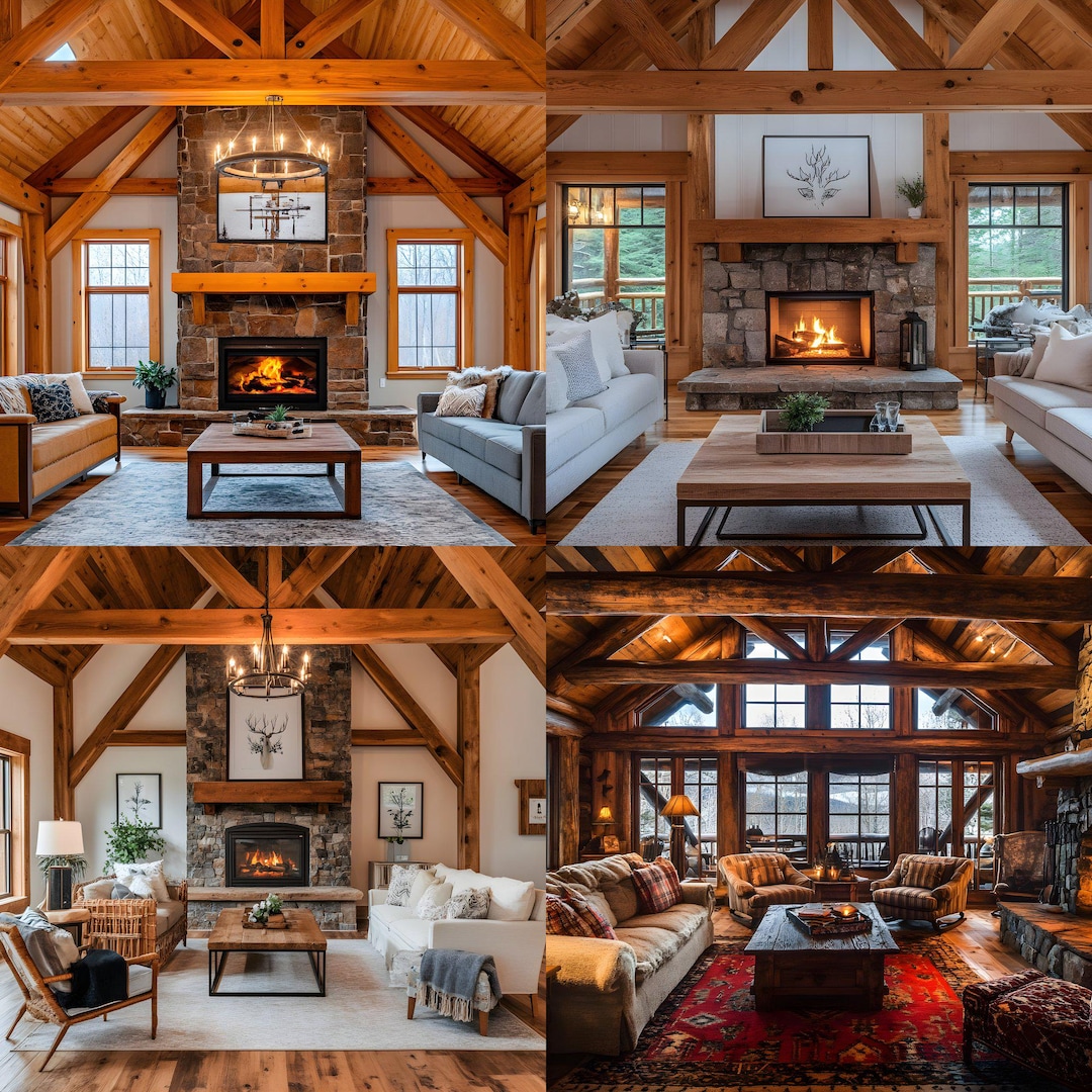 Rustic Cabin Digital Backdrop: Cozy Lodge Fireplace Scene (JPG) - Etsy