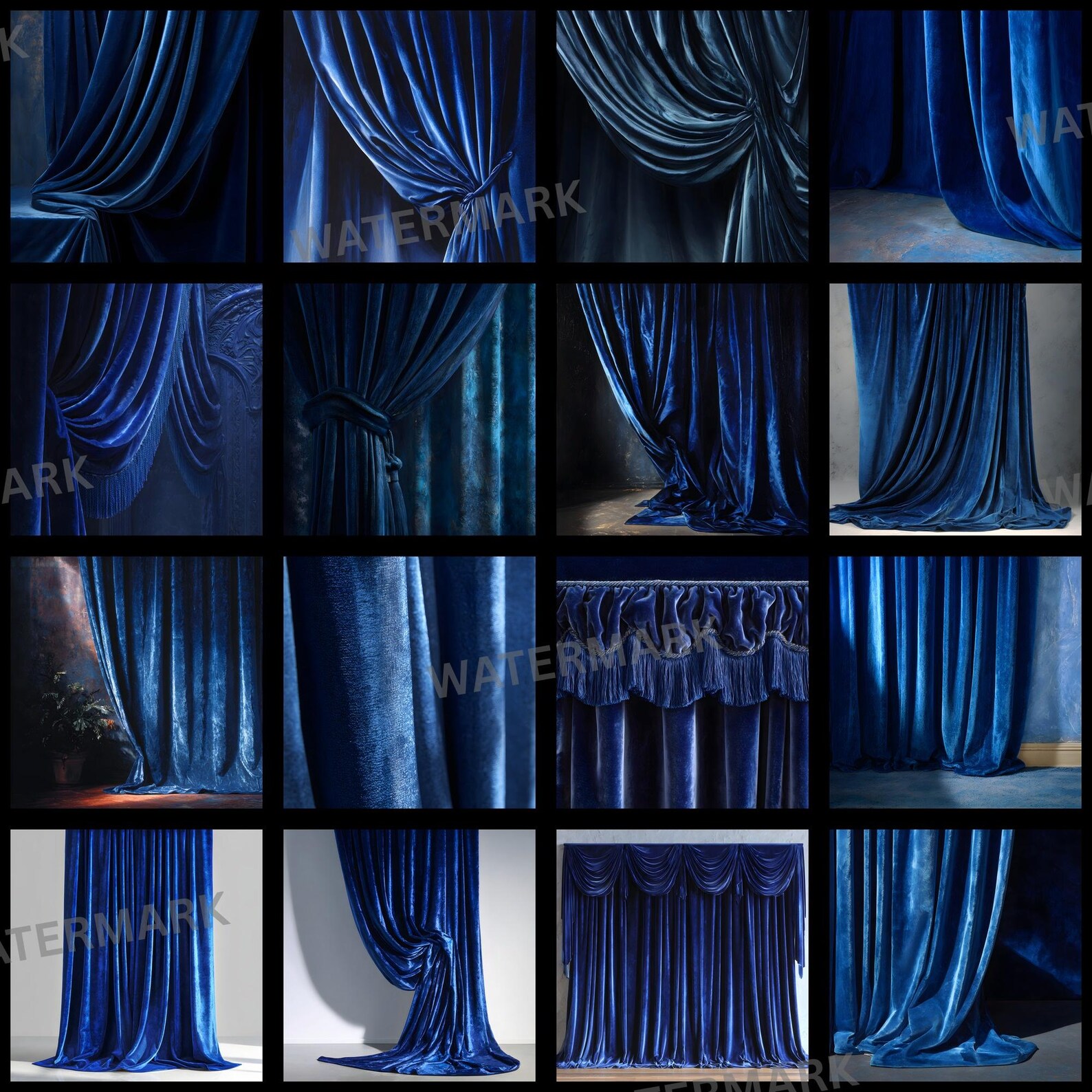 Blue Velvet Photography Backdrop: Elegant Texture, Studio Portrait ...