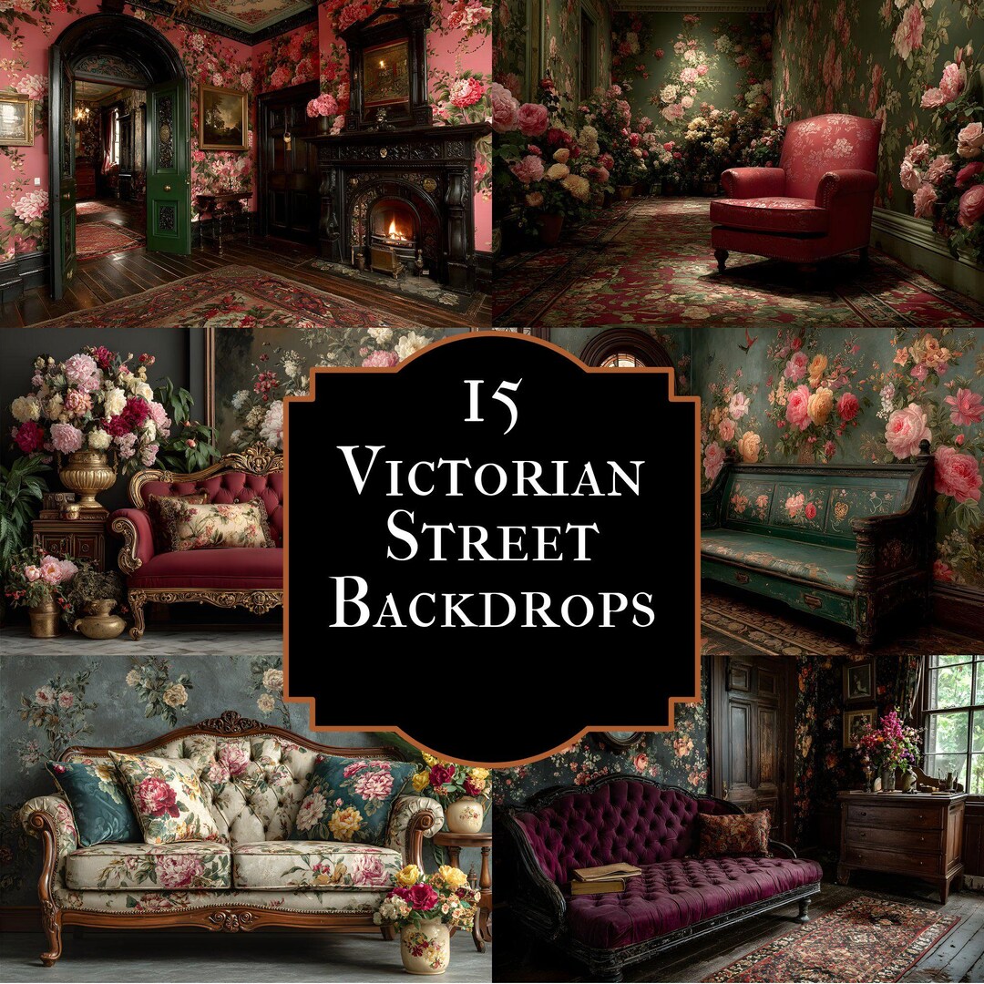 Victorian Street Digital Backdrop Photography, Old Town Background ...