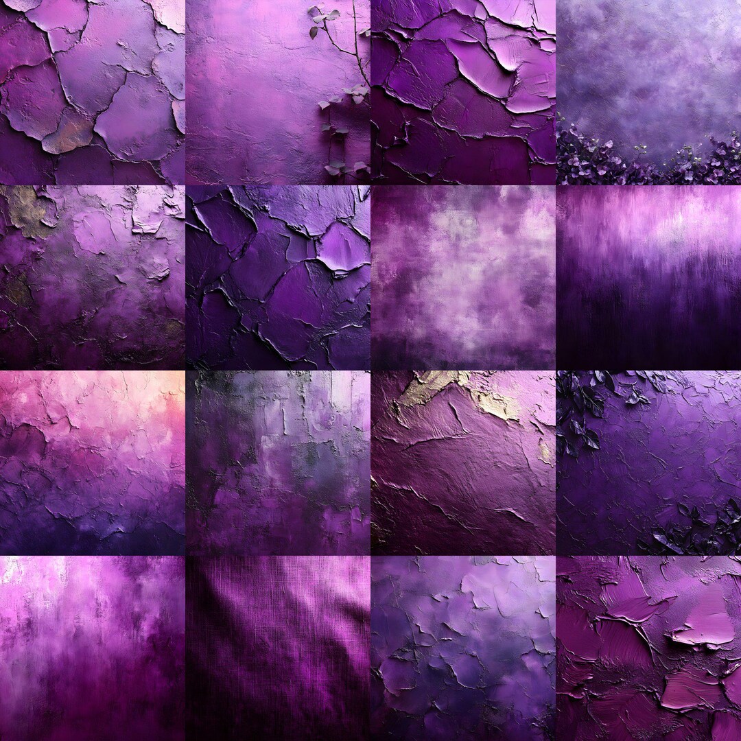 Purple Textured Photography Backdrops: Fine Art Photo Overlays (25 Jpgs ...