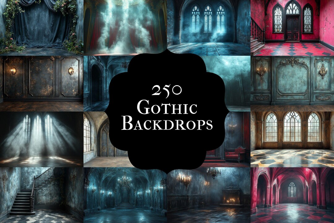 250 Gothic Castle Backdrops, Dark Fantasy Photography Textures (digital ...