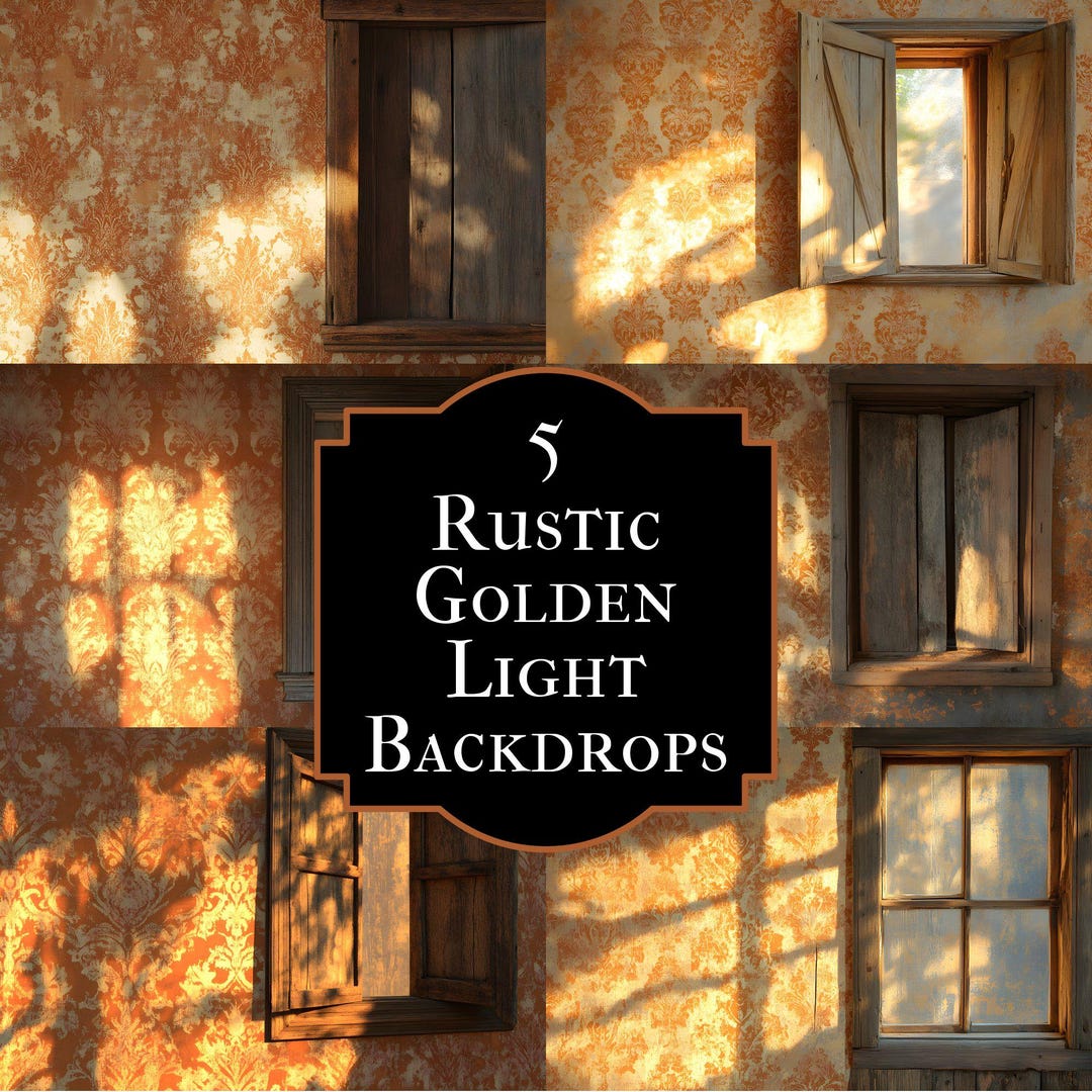 Rustic Golden Light Digital Backdrop, Warm Photography Background for ...